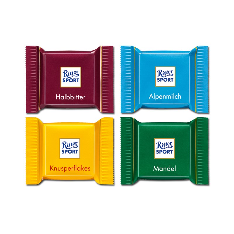 Ritter sport Мини шоколадчета 200 бр. 1000 гр., Продуктови Категории ...