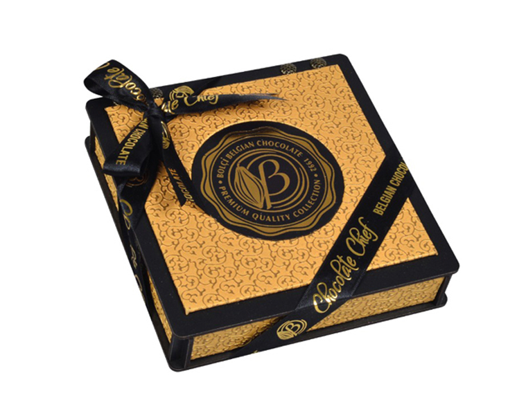 Bolci Gold Асортимент от шоколадови бонбони в дървена подаръчна кутия ...