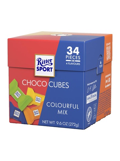 Ritter sport Шоколадови кубчета 34 бр. 272 гр, Продуктови Категории ...