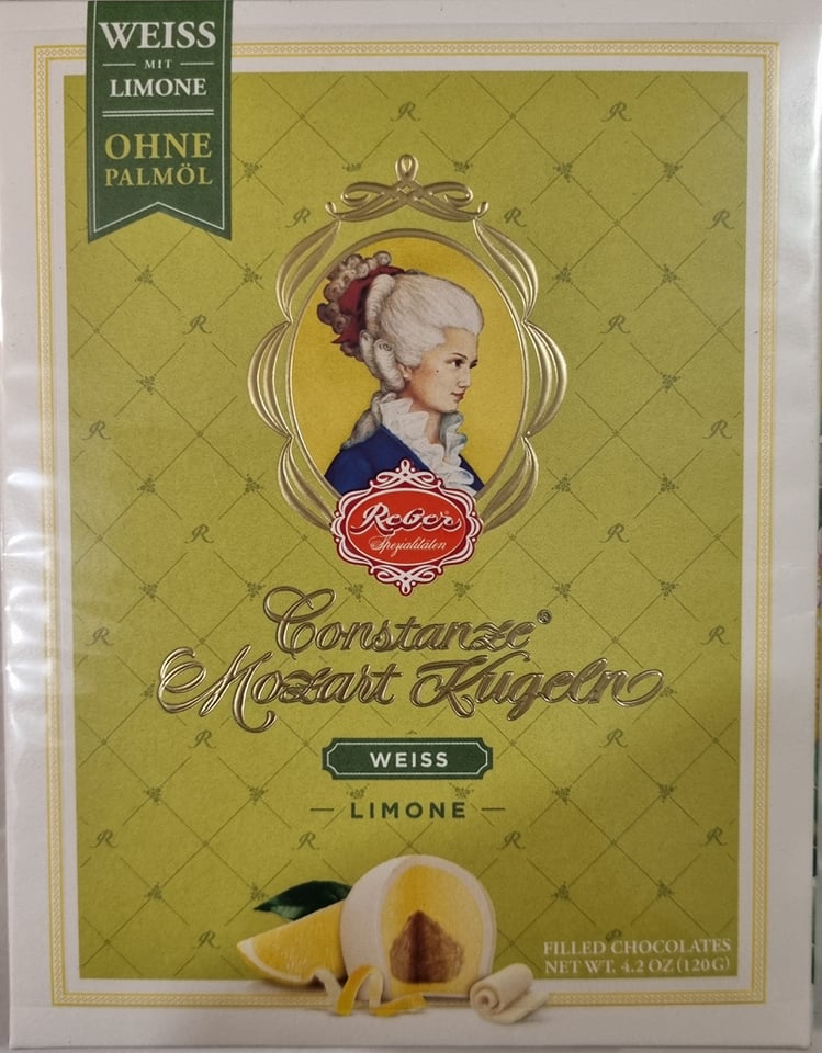 Reber Шоколадови бонбони Mozart Kugeln бял шоколад лешникова пралина