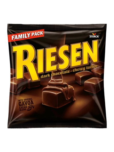 Riesen Шоколадова тофи в богат черен шоколад 400 гр 44 бр, Продуктови ...