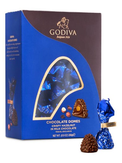 Godiva Белгийски шоколадови бонбони лукс с хрупкав лешник 280 гр. 28 бр ...