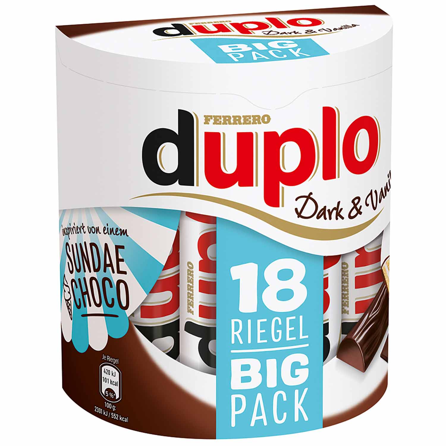 Duplo Тъмен шоколад и крем ванилия 18 бр 327 гр, Продуктови Категории ...